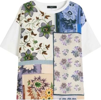 Max Mara Femme, Tops, Multicolore, Taille: 40 FR Maglia Over Pannello Stampato
