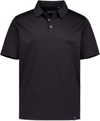 North Sails Herren Polo-Shirt schwarz Baumwoll-Jersey