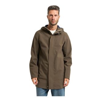 K-Way Gr&uuml;ne Bonded Jacke mit Kapuze - - Coats - Herren - Gr&uuml;n - S