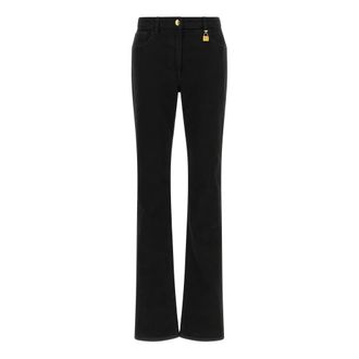 Elisabetta Franchi Femme, Jeans, Noir, Taille: W29 Jean Skinny avec Cadenas Bijou