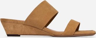 Arket Keilsandale Aus Veloursleder -Beige