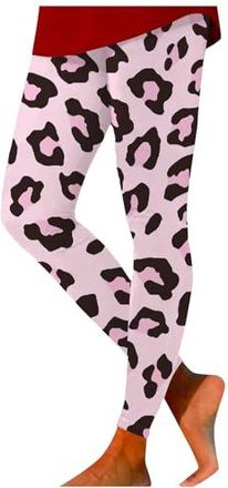 Generic Legging de gym pour femme - Motif léopard - Long - Opaque - Pantalon de yoga - Taille haute - Contrôle du ventre - Pantalon de course - Stretch - Legg