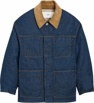 Ami Homme, Vestes, Bleu, Taille: XL De Coeur Denim Jacket
