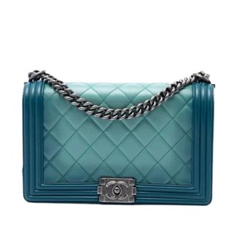 Chanel Pre-owned The Boy Flap - Femme - Pre-owned - Bleu - Taille: ONE Size