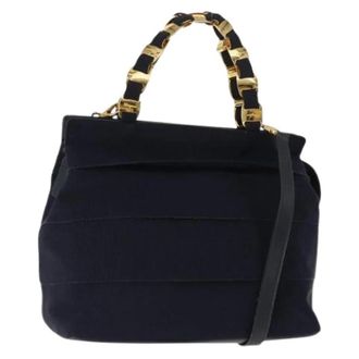 Ferragamo Pre-owned Canvas Handtasche - - Pre-owned - Damen - Blau - ONE SIZE