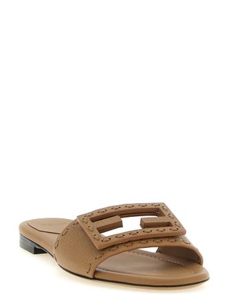 Fendi Baguette Slide - camel