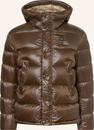 Blauer Daunenjacke Clipper braun