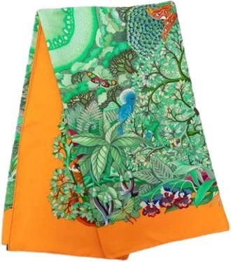 Herm&egrave;s Pre-owned Au Co La Vie Silk Scarf - Femme - Pre-owned - Multicolore - Taille: ONE Size