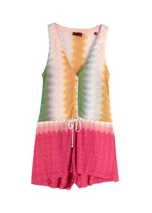 Missoni Multicoloured Sparkly Knit Playsuit Size XXS