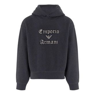 Emporio Armani Kapuzenpullover aus French Terry mit Logo-Stickerei in Soft-Touch-Optik - - Sweatshirts & Hoodies - Herren - Grau - M