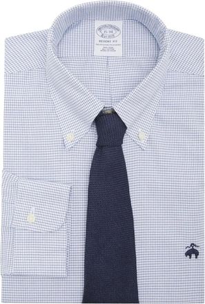Brooks Brothers Homme, Chemises, Bleu, Taille: XS Chemise habill&eacute;e &agrave; boutons Regent Regular Fit en coton Supima infroissable