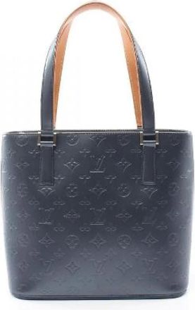 Louis Vuitton Sac &agrave; main pr&eacute;-poss&eacute;d&eacute; Stockton Monogram Mat - Femme - Pre-owned - Bleu - Taille: ONE Size