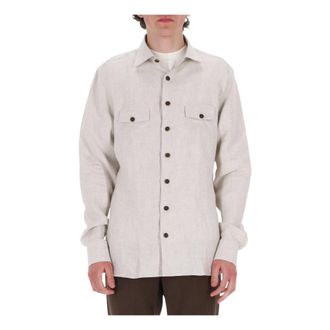 Borriello Overshirt Nigel - - Shirts - Herren - Beige - 2XL