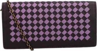 Bottega Veneta Sac clutch Intrecciato Pre-owned - Femme - Pre-owned - Violet - Taille: ONE Size