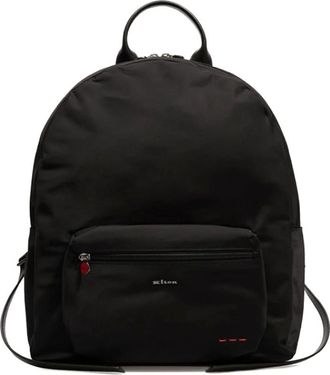 Kiton Sac &agrave; dos technique en nylon et cuir de veau - Homme - Sacs - Noir - Taille: ONE Size