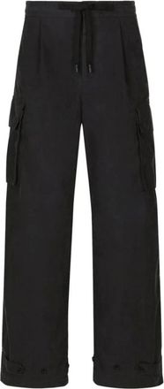 Dolce & Gabbana Homme, Pantalons, Bleu, Taille: M Pantalon Cargo en M&eacute;lange de Coton