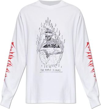 Gallery Dept. Homme, Tops, Blanc, Taille: S The World Is Ours L/S