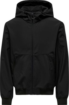 Only & Sons Herren ONSBOWIE Softshell Bomber OTW Softshelljacke, Black, XXL
