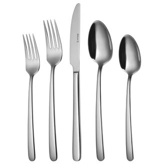 Sola Donau Besteck Set - 9 Personen Essbesteck - 90 Teilig, 18/10 Rostfreiem Stahl - Robustes & Elegantes Design - Tafelbesteck - Sp&uuml;lmaschinenfest - Set m