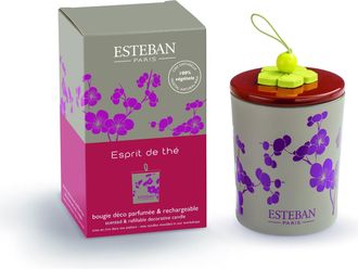 Esteban Paris Parfums Duftkerze, wiederaufladbar, Duft Tee