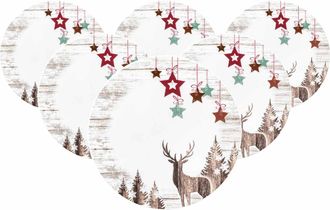 SELTMANN WEIDEN Life Christmas Speiseteller 6er Set - Flache Essteller &Oslash; 28,3 cm | Elch- & Sternmotive | Porzellan, Sp&uuml;lmaschinenfest | Festliches Geschirr f&uuml;r Weihna