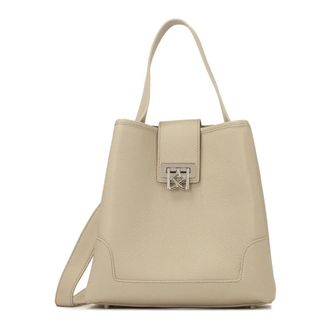 Kazar Hellgraue Handtasche mit dekorativem Verschluss - - Bags - Damen - Grau - ONE SIZE