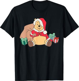 Disney Winnie the Pooh Santa Claus Christmas Gifts Holiday T-Shirt