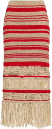 Maliparmi Maliparmi, Femme, Jupes, Beige, Taille: 38 FR Knit Tape Skirt