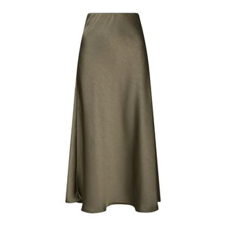 Neo Noir Eleganter Satinrock Kaltgr&uuml;n - - Skirts - Damen - Gr&uuml;n - XL