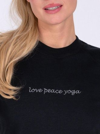 Magadi Yoga & Relax Shirt Bella aus Sweat-Stoff mit Love Peace Yoga
