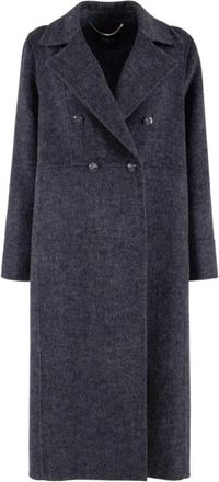Nenette Cappotto lungo doppiopetto - Femme - Manteaux - Bleu - Taille: 38 FR