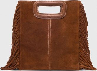 Maje Gesteppte M-tasche Aus Veloursleder - Hellbraun - Maje