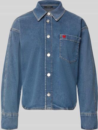 OPUS Relaxed Fit Jeansbluse mit Stitching Modell Falentine