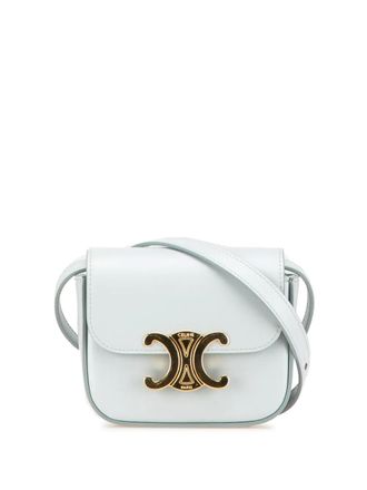 Celine mini sac à bandoulière Claude en cuir de veau (2023) - Bleu