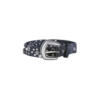 Campomaggi Cintura in pelle con borchie e strass - - Accessories - Damen - Schwarzk - 85 CM