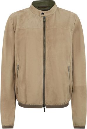 Moorer Homme, Vestes, Beige, Taille: M Orazio Leather Jacket
