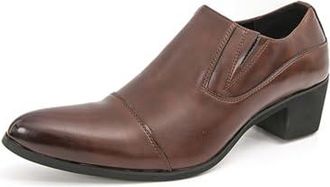 Minitoo Mocassins décontractés en dentelle pour homme, Y2725 Marron, 43 EU