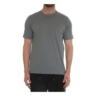Kiton Baumwoll Logo T-Shirt- Regular Fit - - Tops - Herren - Grau - 2XL