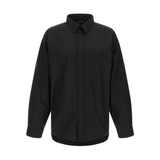 Balenciaga Logo Patch Shirt - - Shirts - Herren - Schwarzk - M