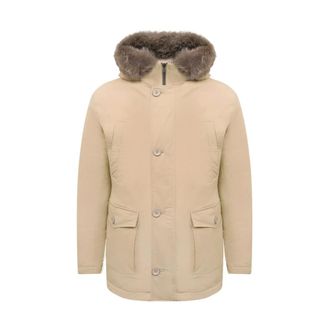 Herno Homme, Vestes, Beige, Taille: M Doudoune en Nylon avec Capuche Murmansky