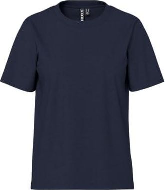 Pieces Pcria SS Solid Tee Noos BC T-Shirt pour Femme, Sky Captain, XS
