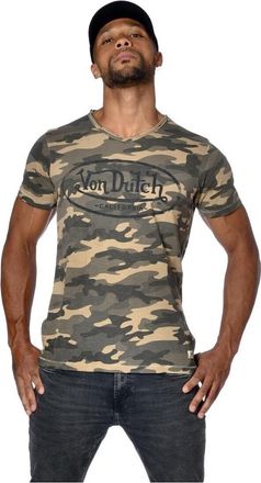 Von Dutch T-shirt homme col V slim fit Camouflage Ron
