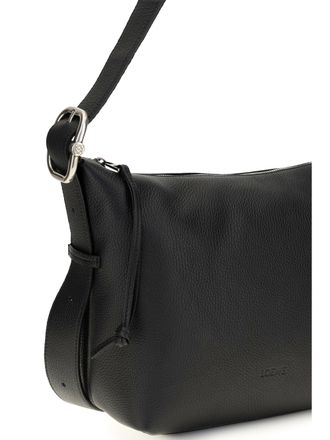 Loewe Mens Hobo Bag Loop Grained Calfskin Black Calf Leather Shoulder