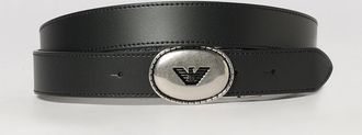 Emporio Armani Wendeg&uuml;rtel aus Leder mit Adler-Logo-Plakette