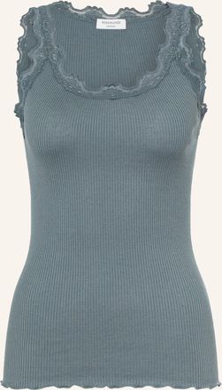Rosemunde Seidentop Babette Mit Spitze blau