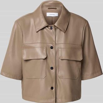 Comma Blazer in Leder-Optik