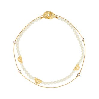 Ferragamo Femme, Accessoires, Multicolore, Taille: ONE Size Glass Pearl Strand Necklace