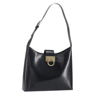 Ferragamo Sac bandouli&egrave;re en cuir Pre-owned - Femme - Pre-owned - Noir - Taille: ONE Size