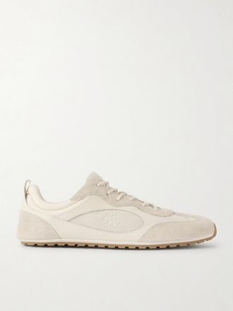 Tory Burch Field Sneakers Aus Leder, Mesh Und Veloursleder - Creme