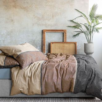 Irisette Mako-Satin Bettw&auml;sche Sky Gold 8500 1 Bettbezug 135 x 200 cm + 1 Kissenbezug 80 x 80 cm